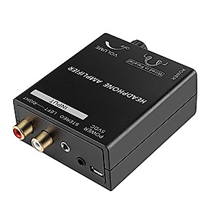 TNP Portable Headphones Amplifier Stereo Headphone Earphone Amp Volume Control Audio Booster with RCA Input 3.5mm 6.3mm Output Jack & Power Switch