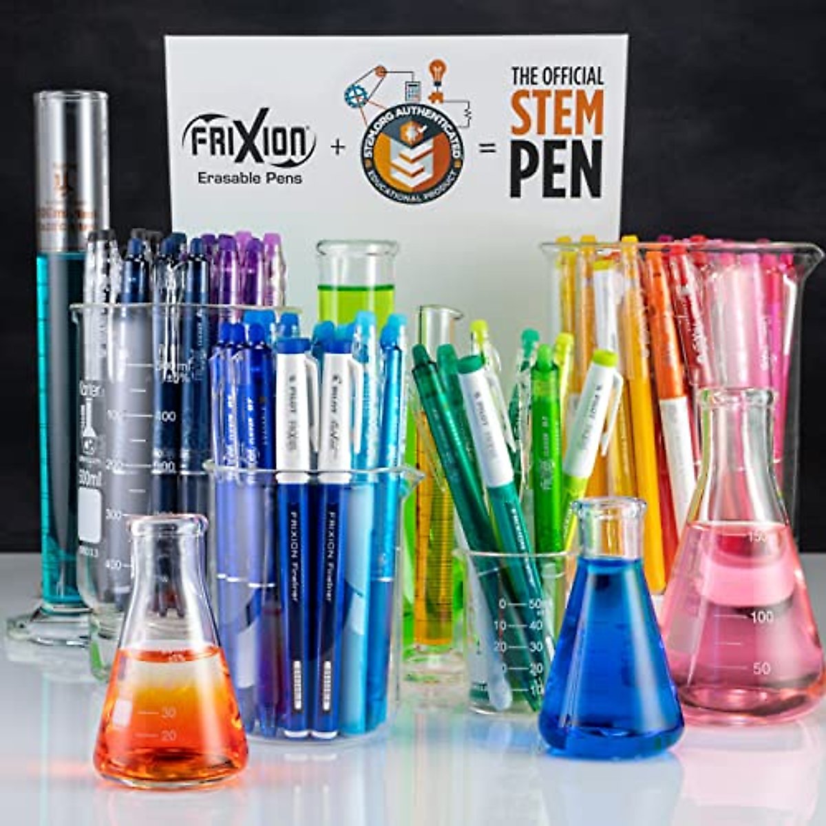 PILOT FriXion Clicker Erasable, Refillable & Retractable Gel Ink Pens, Fine Point, Assorted Color Inks, 7 Count (Pack of 1) (31472)
