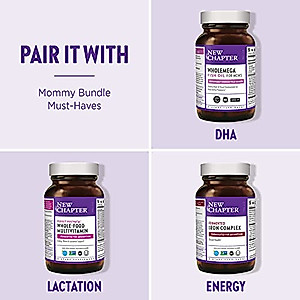 New Chapter Advanced Perfect Prenatal Vitamins - 192ct, Organic, Non-GMO Ingredients for Healthy Baby & Mom - Folate (Methylfolate), Iron, Vitamin D3, Fermented with Whole Foods and Probiotics