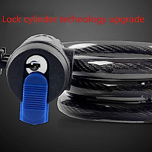 Bicycle Locks Heavy Duty Anti Theft Bike Lock High Security Level Bicycle Lock Bike Chain Lock Anti-Theft Bicycle Chain Lock with Key for E-Bike Mountain Bike Outdoor Ski Gate Accessories