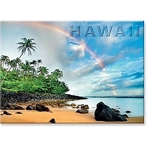 Pacifica Island Art Refrigerator Magnet Rainbow Land Hawaii by M&M Sweet