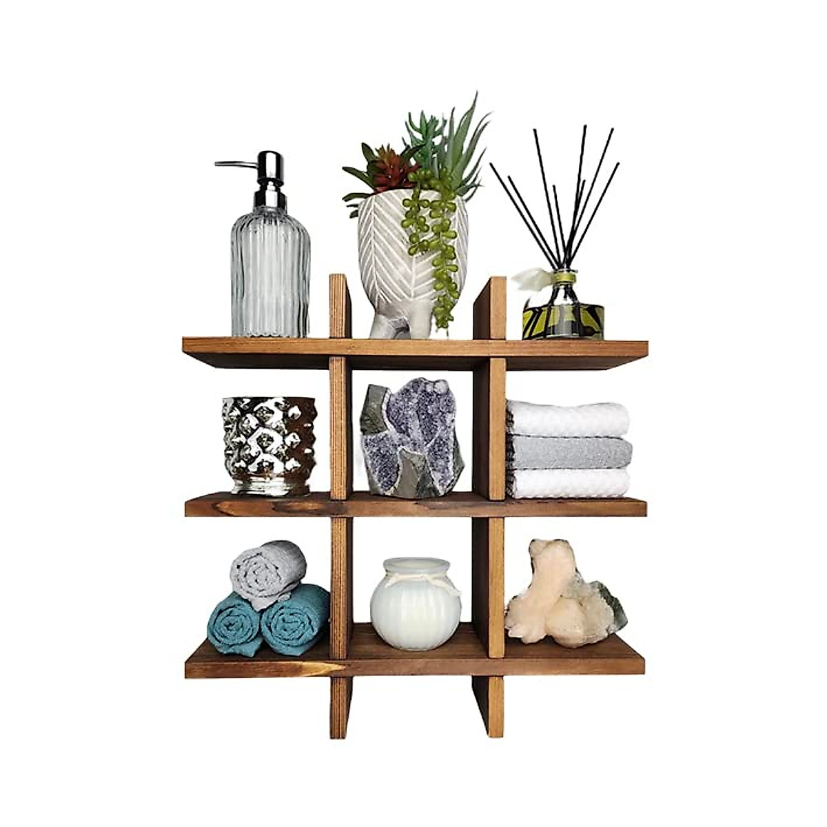 Tic Tac Toe Toilet Paper Holder (Brown with Black X's)