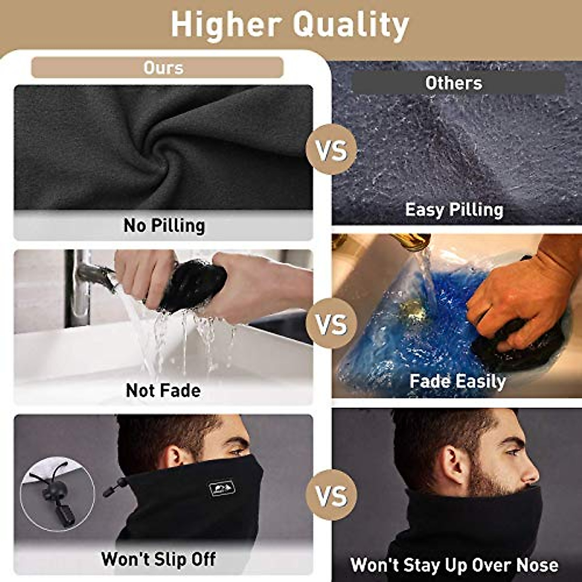 OMDEX 3 Pack Winter Neck Gaiter