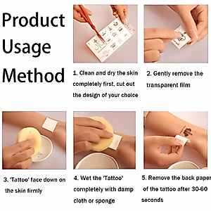 Xmasir 12 Sheets Brown Henna Tattoo Kit, Waterproof Henna Tattoo Stickers for Women Wedding Party Henna Stickers (Brown)