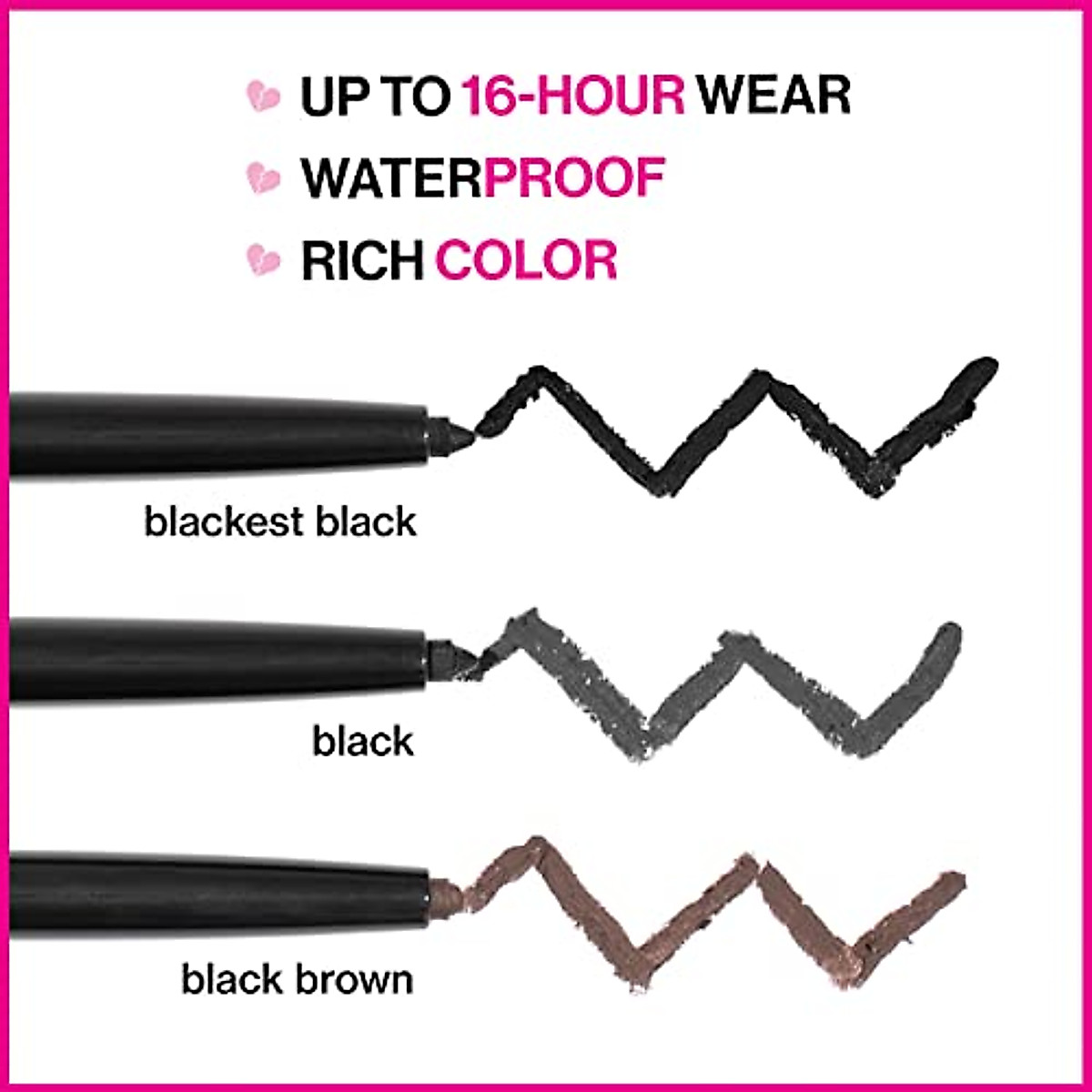 Wet n Wild Mega Last Breakup-Proof Liquid Waterproof Eyeliner Black, Brush Tip Pen, Quick Drying, Smudge Resistant, Long Lasting 16 Hour Wear, Precision Brush Applicator, Ultra Fine