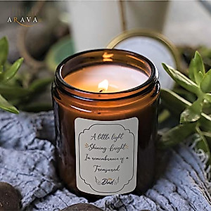ARAVA in Loving Memory Candle | A Touching Sympathy Gift | Sympathy Gifts for Loss of Dad | Memorial Candle Bereavement Gift | Loss of Father Sympathy Gifts