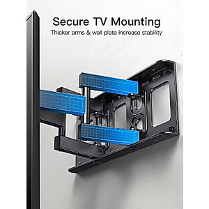 Pipishell TV Wall Mount for 26-65 inch LED LCD OLED 4K TVs up to 99lbs & Full-Motion TV Wall Mount for Most 37–75 Inch TVs up to 100 lbs