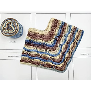 SHIKE Fairyland Gradient Color Cotton Cake Yarn,Medium-Fine Multicolor Rainbow Yarn for Knitting or Crocheting,100g 60% Cotton 30% Acrylic 10% Wool,Self Striping Ombre Air Yarn (62, 1 Ball)