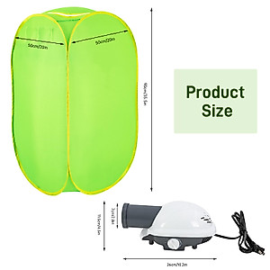 Portable Clothes Dryer, Electric Air Clothing Drying Machine, Folding Fast Drying Machine with Heater for Home Dormitory Travelling Apartments