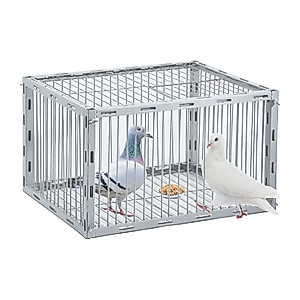 Pigeon Trap with Escape-Proof Design, Pigeon Cage with One-Way Entry, Ideal Pigeon Coop, Chicken and Bird Trap Cage, Portable & Easy Assembly, Unharmful Made of High-Strength Iron and Anti-Rust Paint