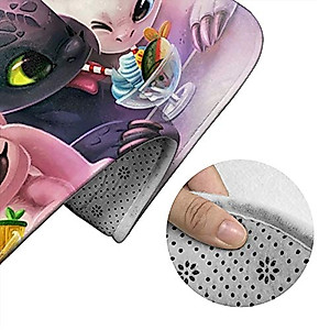 Stitch and Angel Bath Mat 3 Piece Set Anti-Skid Bathroom Carpet Set Soft Pads Bath Mat + Contour Pads + Toilet Lid Cover, Absorbent Carpet Bath and Mat Anti-Slip Pads Set