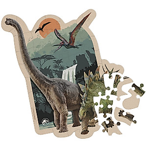 Jurassic World, 2 Mystery Puzzle Bundle 46-Piece Jigsaw Activity Dinosaur Park Movie in Egg, for Adults & Kids Ages 4 and up
