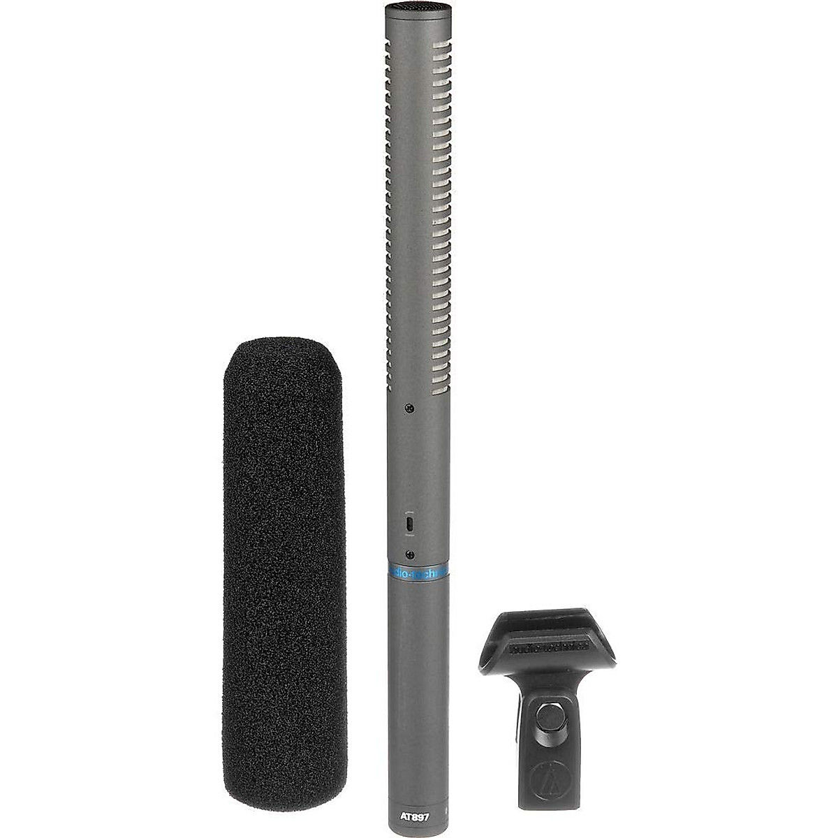 Audio-Technica AT897 Line + Gradient Condenser Microphone Cinema and Broadcasting Shotgun Microphone Complete Kit with LyxPro Boompole, Shockmount, Windscreen Bundle