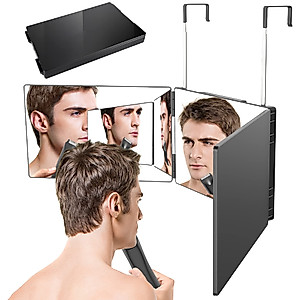 3 Way Mirror for Self Hair Cutting Mirror Vanity Mirror Barber Supplies Accessories 360 Makeup Mirror Trifold Mirror to See Back of Head