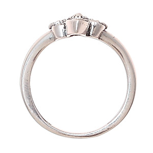 NOVICA Artisan Handmade Sterling Silver Cocktail Ring Loop Pattern from India No Stone [ring Front 0.8 in L x 0.7 in W x 0.1 in H Band Width 2 mm W] ' Majestic Loop'