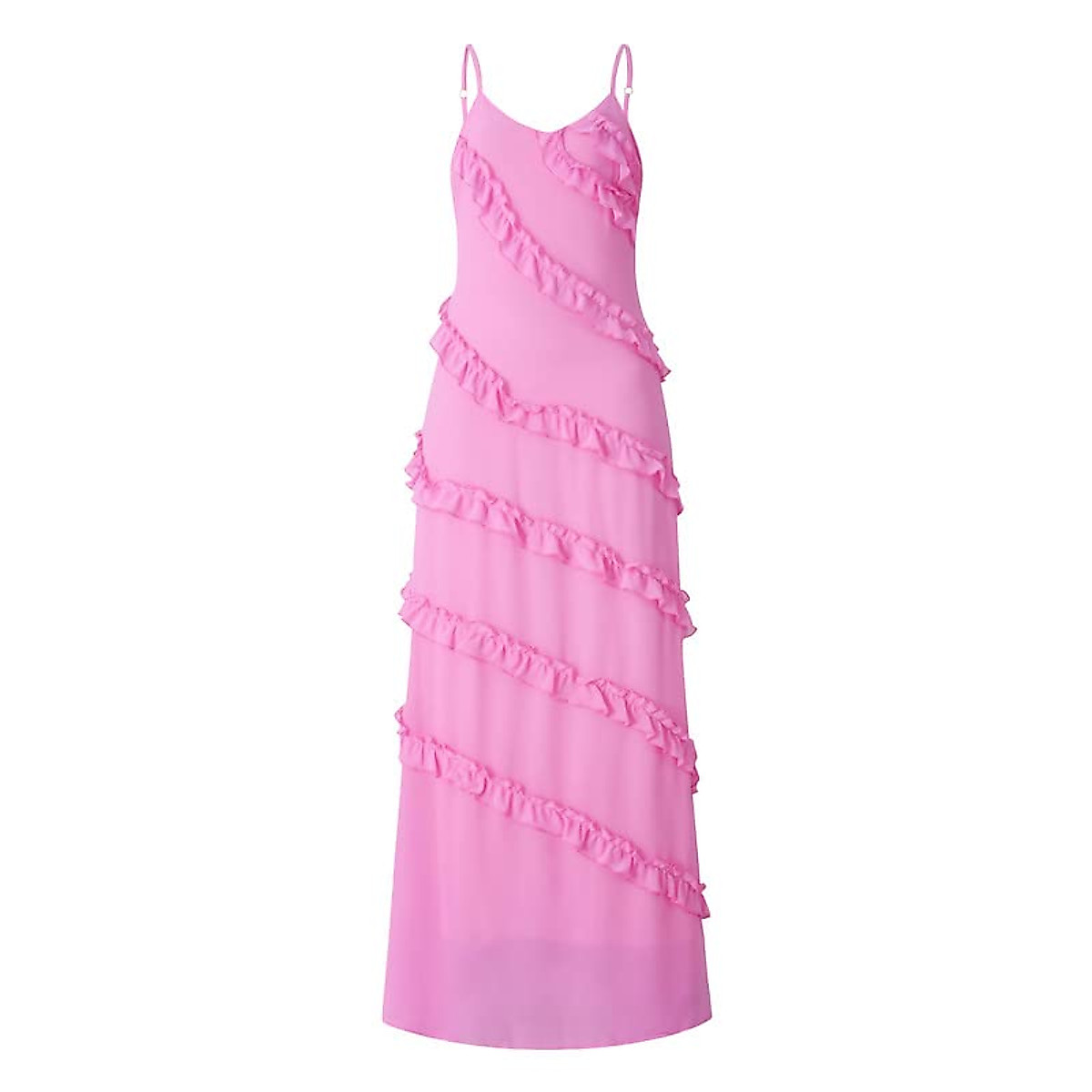Ruffle Tube Dress for Women Split Skirt Y2k Sleeveless Open Back Dress Rendezvous Dress Blush Dress