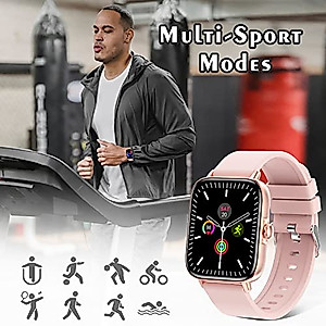 Choiknbo Smart Watch 1.7" Touch Screen Call Answer Receive/ Dial, Fitness Tracker Smart watches for Android iOS Phones, IP67 Waterproof with Sleep/ Heart Rate Activity Tracker Smartwatch for Man Women