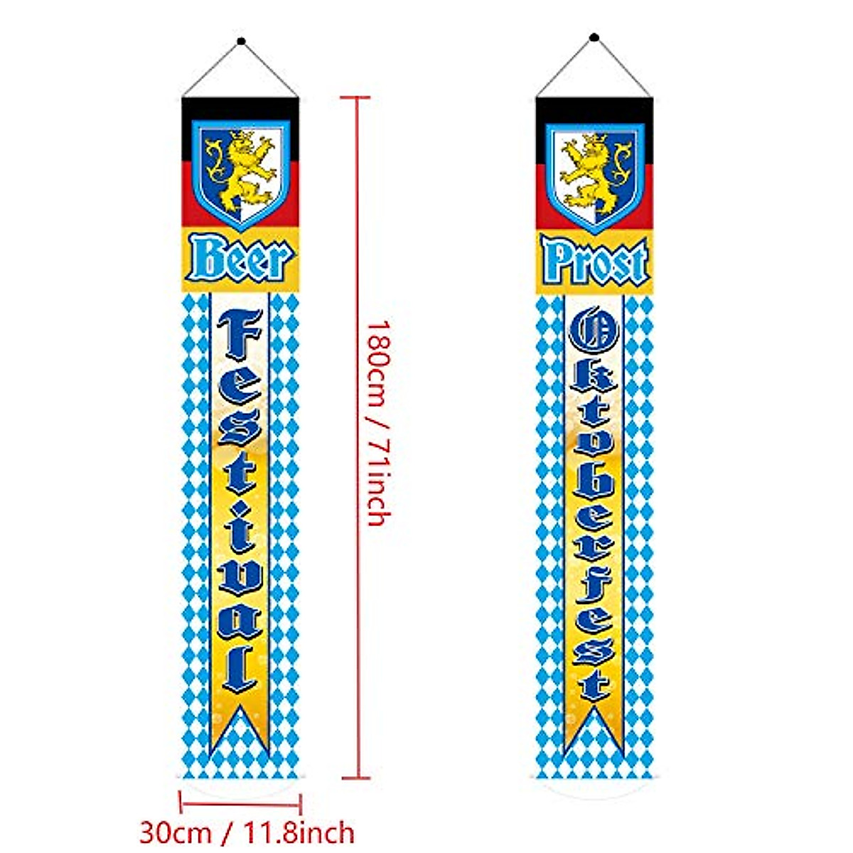 Oktoberfest Decorations German Bavarian Flag Oktoberfest Banner for Germany Party Supplies Home Decor Indoor and Outdoor