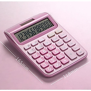 MJWDP 12Digit Desk Calculator Large Buttons Financial Business Accounting Tool Battery and Solar Power School Office Small Supplies