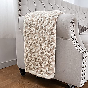 Throw Blanket Soft Micro Plush Leopard Blanket (50x60inches) Warm Reversible Cheetah Blanket Leopard Pattern Throw for Couch Bed Sofa…
