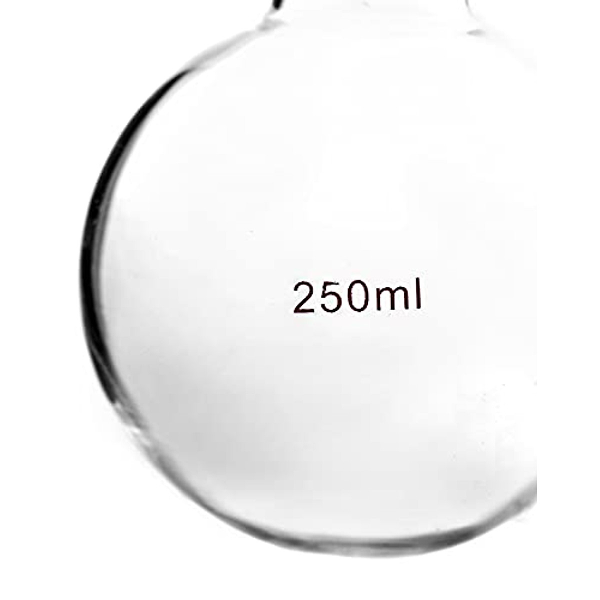 QWORK Glass 250ml Single Neck Flat Bottom Boiling Flask, 24/40 Standard Taper Outer Joint, 250ml