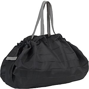 Marna S411E Shupatto Compact Bag, M, Black, Foldable Eco Bag, Instantly Foldable, Durable
