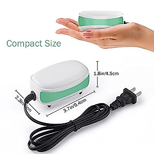 FEDOUR Aquarium Air Pump,1 Outlet Whisper Adjustable Fish Tank Aerator, Quiet Oxygen Pump with Accessories (Single Outlet)