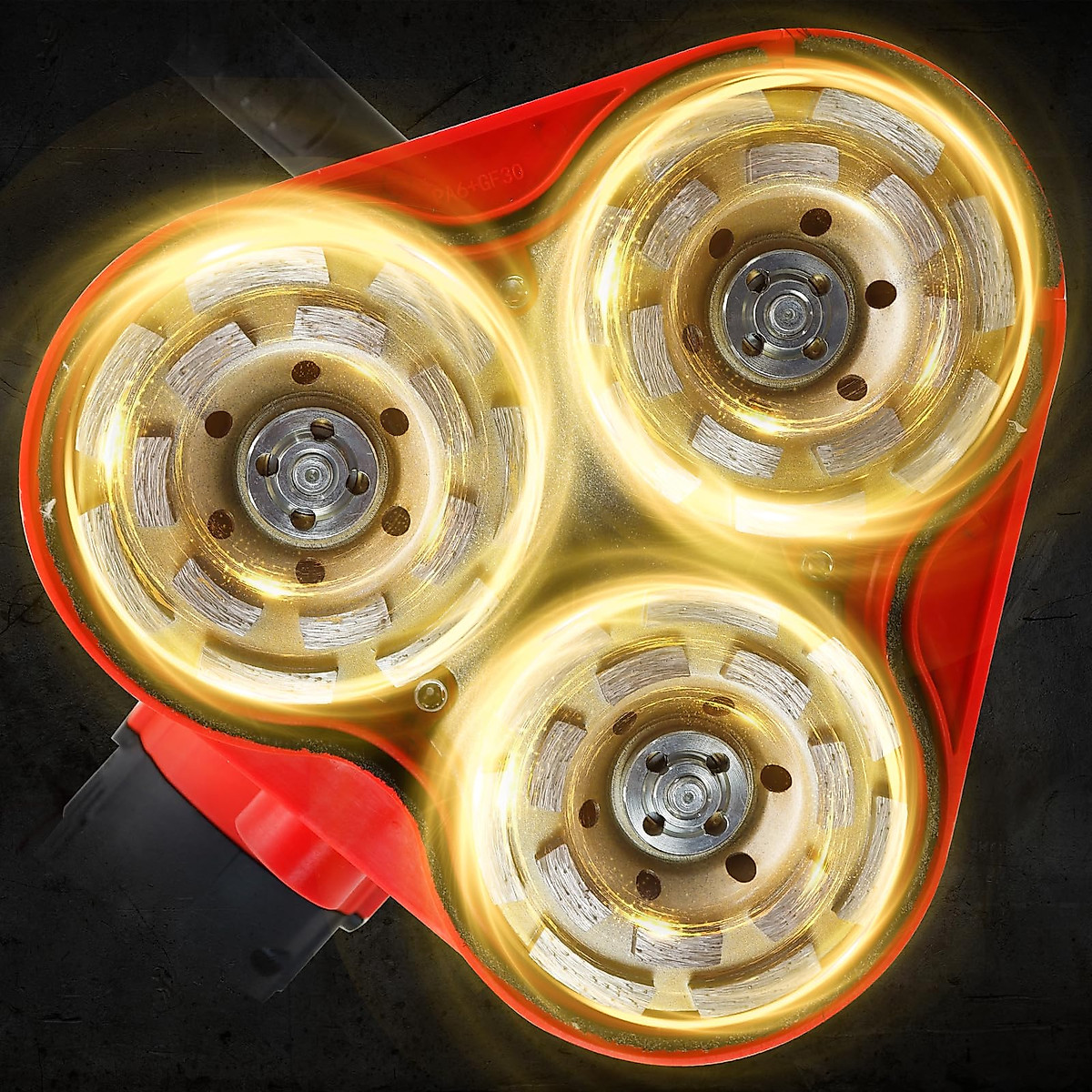 HTAXSCC Electric Diamond Polisher Machine with 3pcs Diamond Concrete Grinding Wheels for Polishing and Cleaning Stone Concrete Surface, Cement, Marble, Rock, Granite, and Thinset Removing