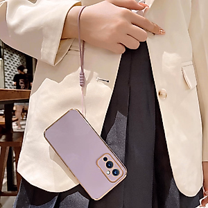 KuDiNi for Oneplus 9 Case, Oneplus 9 Phone Case for Women Girls Electroplating Cute Luxury Bling Aesthetic Trendy Pretty, Full Camera Soft TPU Protection Shockproof Cover for Oneplus 9 (Violet)