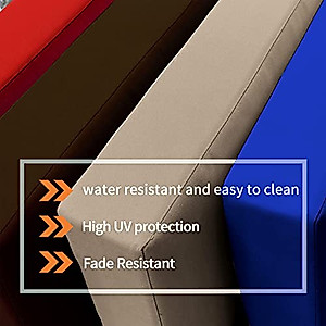 Thick Plastic Outdoor Chair Protectors Cushion Covers Extra Large Chair Seat Slipcovers for Living Room Sofas Couches Loveseats, Grey Beige, 4 Count (Pack of 1)