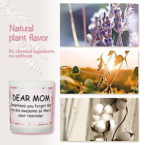 HUAN XI Gifts for Mom - Funny Birthday Gifts for Mom, Handmade Lavender Vanilla Soy Candle for Mom, Christmas Gift for Mom, Funny Cute Mom Birthday Gift Idea from Daughter Son (10oz) StyleC