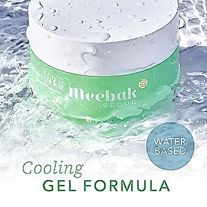 Meebak Cica Gel Face Moisturizer with Vegan Collagen, Hyaluronic Acid, Korean for Hydrating, Anti Aging, Dry Skin, Sensitive Skin, Day and Night Face Cream, 1.69 fl oz