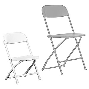 Flash Furniture 2 Pack Kids White Plastic Folding Chair