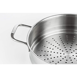 Prime Cook 6.4 QT Stainless Steel #304 Stock Pot with Steamer Insert