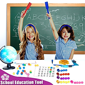 FSTgo Magnetic Wand and Chips Bingo Set Game Accessories Educational STEM Kit for Learning/Sensory Box/Science/Counting/Sortin (Pink Set)