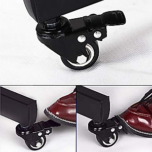 Yaheetech Mobile TV Stand, Adjustable Rolling TV Cart w/ Locking Wheels for 32-75" LCD LED Plasma Flat Panel Screen TV up to 110LB, Portable TV Cart Stand w/ Flexible Laptop Shelf, Max. VESA 600x400