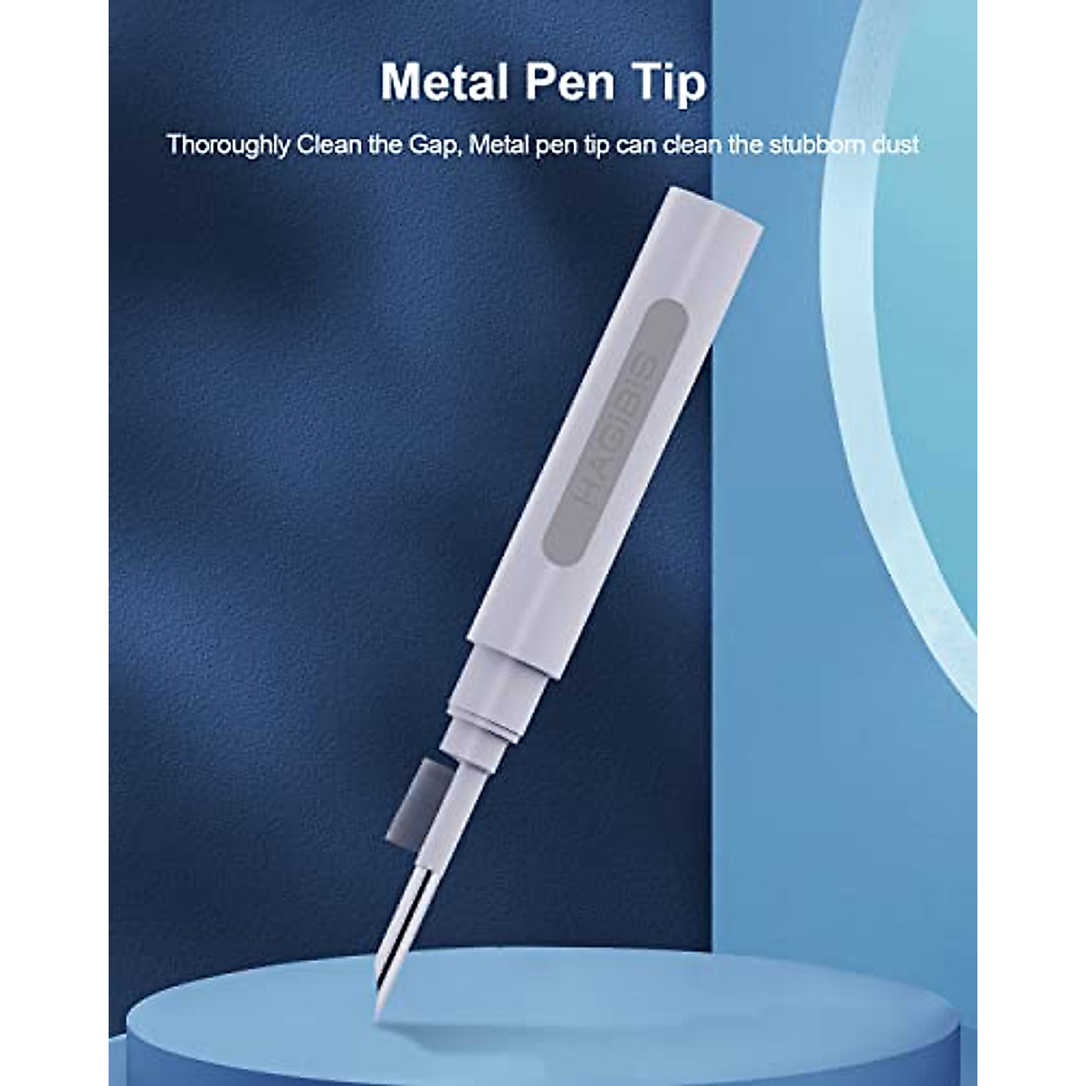 Hagibis Cleaning Pen for Airpods Pro 1 2 Multi-Function Cleaner Kit Soft Brush for Bluetooth Earphones Case Cleaning Tools for Lego Huawei Samsung MI Earbuds (White)