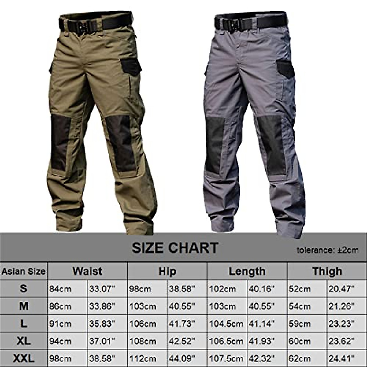 Men's Tactical Military Equipment Soldier Army Training Trouers Solid Multi Pockets Combat Pants Gray M