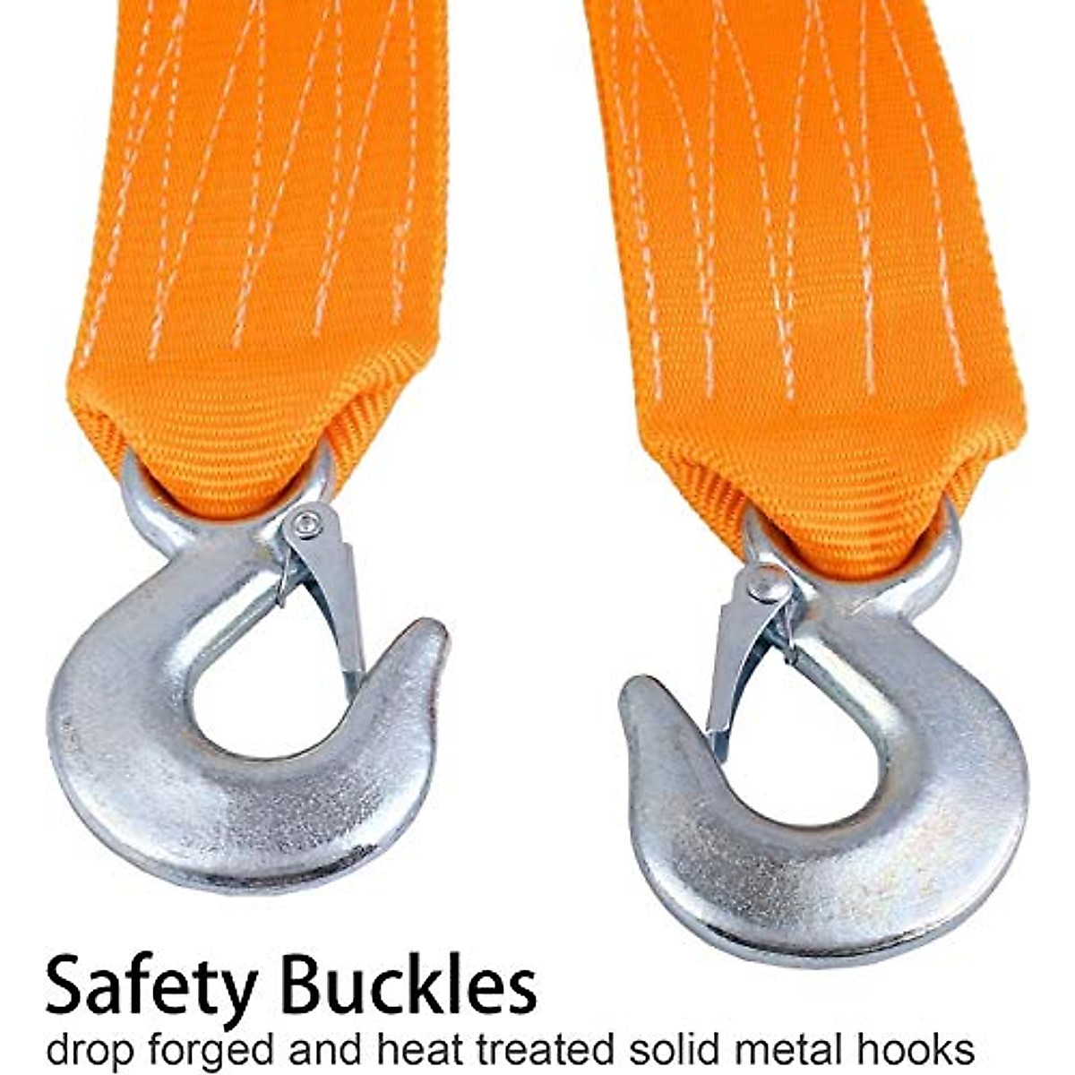 Tow Strap Heavy Duty, Recovery Strap 3" X 20' 18,000 LB Break Strength Rope Winch Strap with 2 Hook