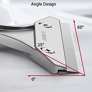 GAILY YOUTH Paint Scraper 2 Pcs, Floor Scraper with 10 Pcs Metal Blades, Long Handle Razor Blade Scraper for Cleaning Stove Top Windows Glass Wallpaper（25 cm)