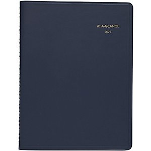 2022 Weekly Appointment Book & Planner by AT-A-GLANCE, 8-1/4" x 11", Large, Navy (7095020)