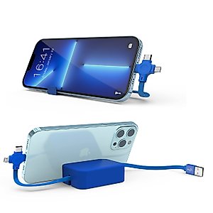 INGCTON 3 in 1 Multi Charging Cable, Retractable USB Charger Cord, iPhone Charger,OTG Adapters,Compatible with All 4-8'' Phones, Like iPhone/Google/Samsung Smart Phone.