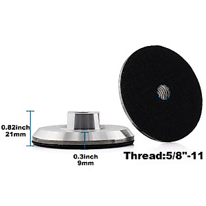 YDROWN 3 Inch Aluminium Backer Pad for Diamond Polishing Pad Holder Hook and Loop Connector 5/8-11 Thread (3 Inch)