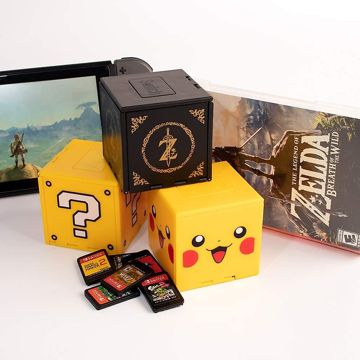 Game Case for Nintendo Switch, Switch Game Card Holder 16 Game Storage Cube Portable Game Card Organizer for Switch lite