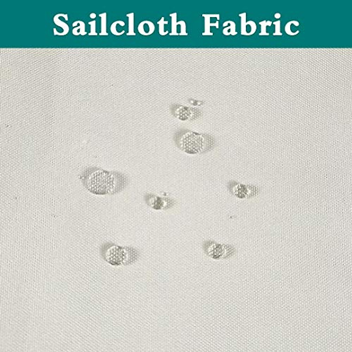 LORDTEX Indoor/Outdoor Curtains - Waterproof Tab Top Patio Curtains Sun Blocking Set of 2 Panels Thermal Insulated Curtain for Porch, Pergola, Cabana, Gazebo, 52 x 96 inch, Vanilla