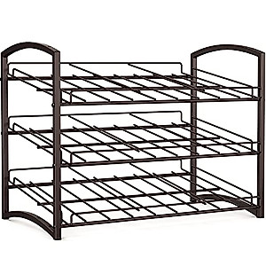 FURNINXS Can Rack Organizer, 3-Tier Stackable Can Holder Dispenser for Kitchen Pantry or Cabinet Organization and Storage Holds up to 36 Cans FNCR01D, Bronze