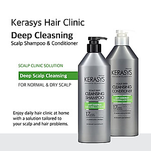 Kerasys Scalp Care Deep Cleansing Anti-Dandruff Sebum Control 20.3 fl oz / 600 ml (Shampoo, 1-Pack)