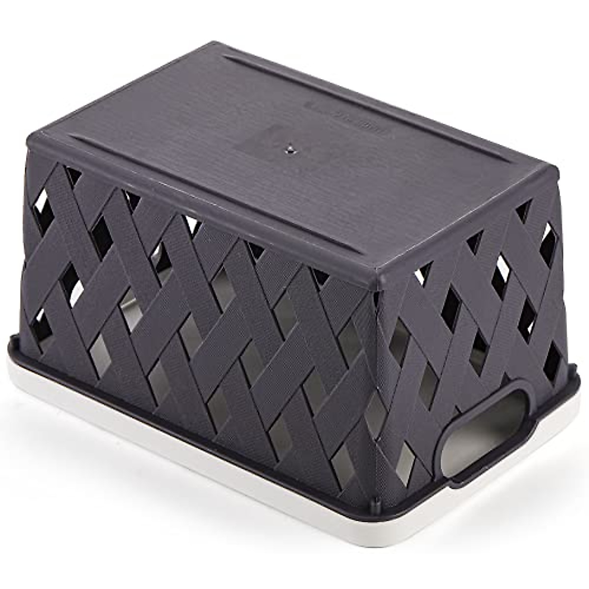 Yesland 9 Pack Plastic Storage Basket Bins, 8.5 x 5.8 x 4.8 Inch Organizing Book Bins Baskets with Handle, Small Stackable Plastic Basket for Classroom or Home Organizing - Blue, White, Grey