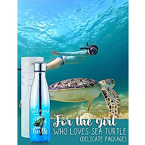 Sea Turtle Stainless Steel Water Bottle, Turtle Themed Gifts, Sea Turtle Party Supplies, Double Wall Vacuum Insulated Thermo Bottle