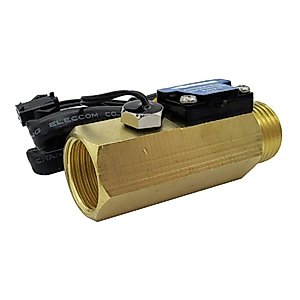 DIGITEN Water Flow Sensor G1/2"Thread Female to Male, Hall Sensor Flow Meter Flowmeter Counter with Temperature Sensor 1-25L/min